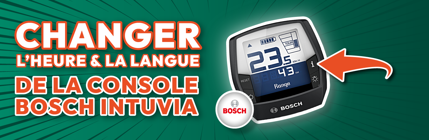 Console Bosch Intuvia : Changer l'heure et la langue | Ecox